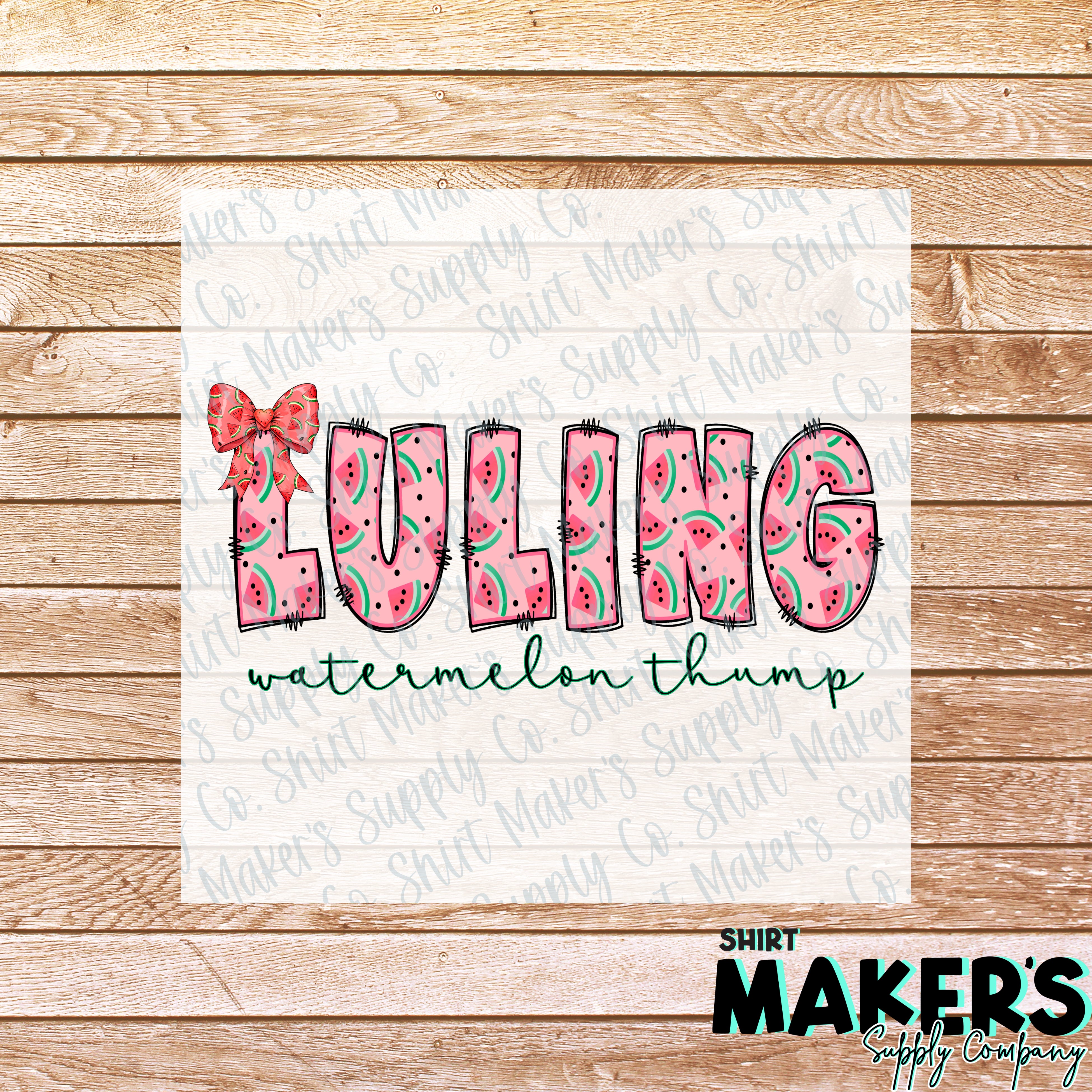 Luling Watermelon Thump DTF or UV-DTF Transfer - or- Hat Patch, Acrylic ...
